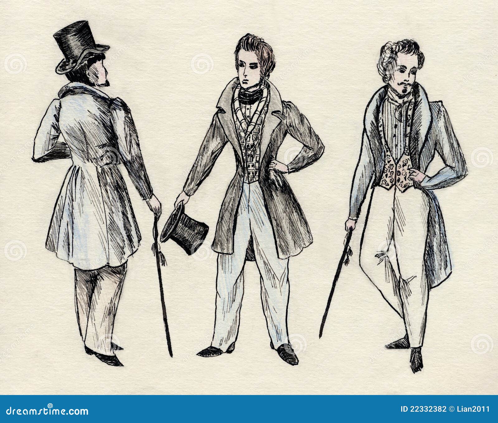 Fancy men 18 century stock illustration. Illustration of cavalier ...
