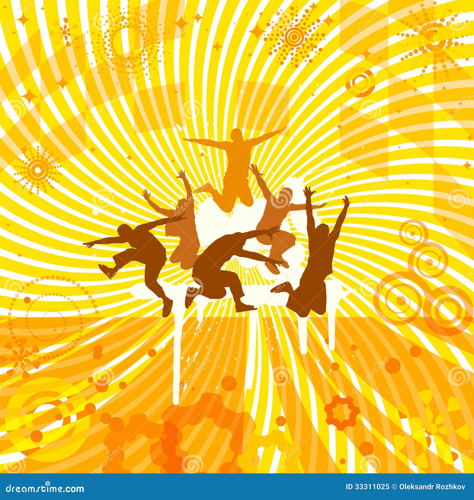 Fancy orange background stock vector. Illustration of music - 33311025