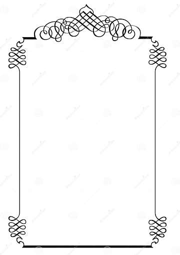 Fancy Page Border One stock vector. Illustration of ornament - 31678665