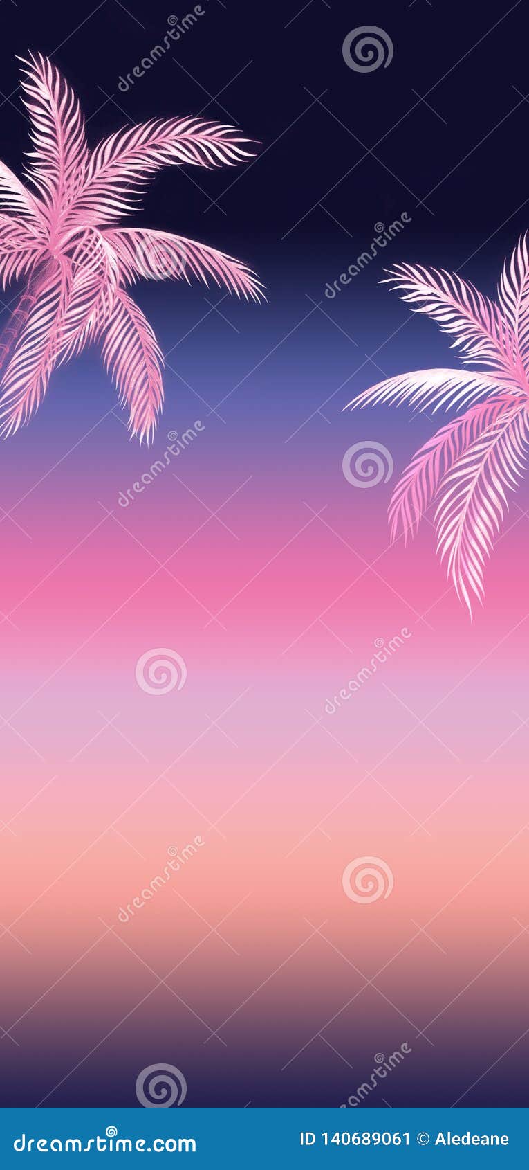 Fancy Palm Trees Background Stock Illustration - Illustration of space ...