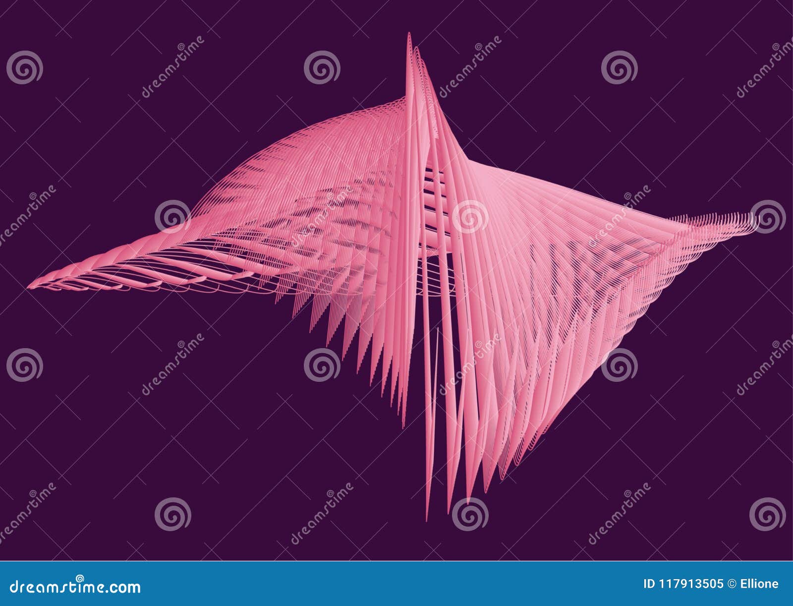 Fancy Purple Umbrella With Detailed Design - Monochromatic Shadows And ...