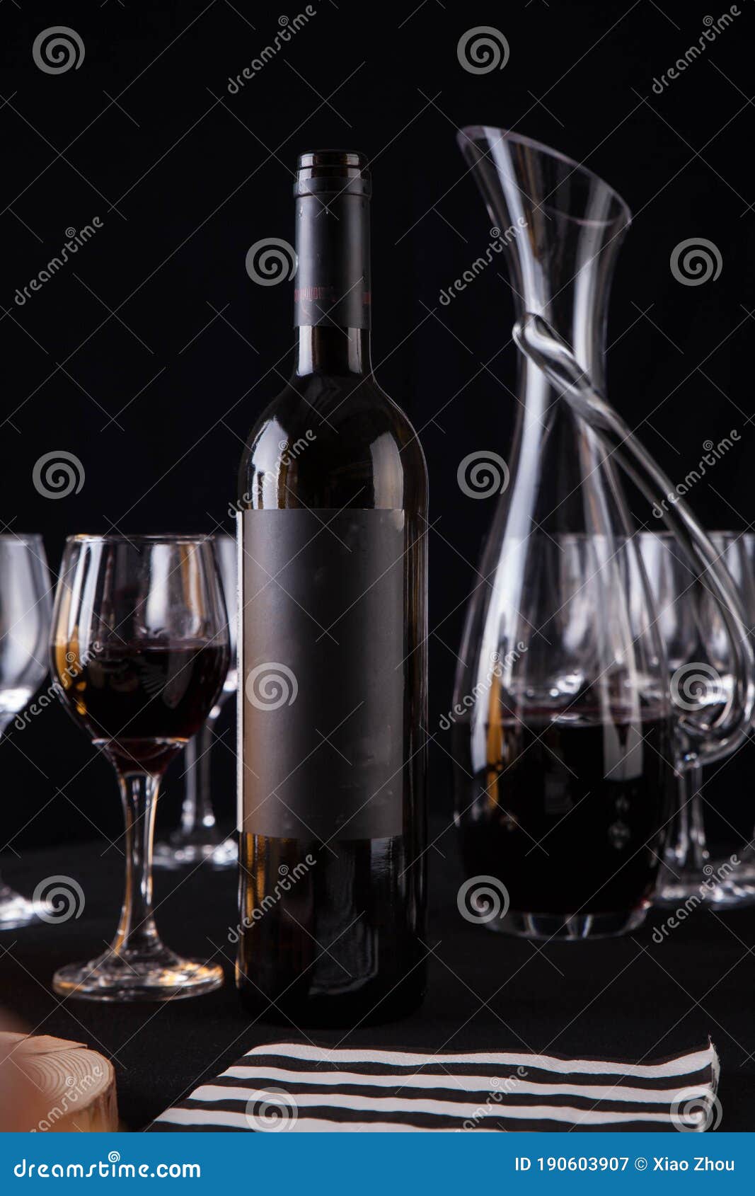 Fancy red wine stock image. Image of winery, alcohol - 190603907