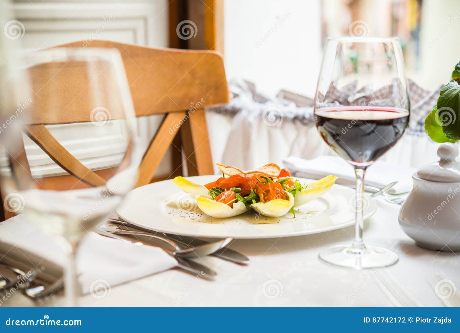 Fancy Restaurant Dinner stock photo. Image of glass, eating - 87742172