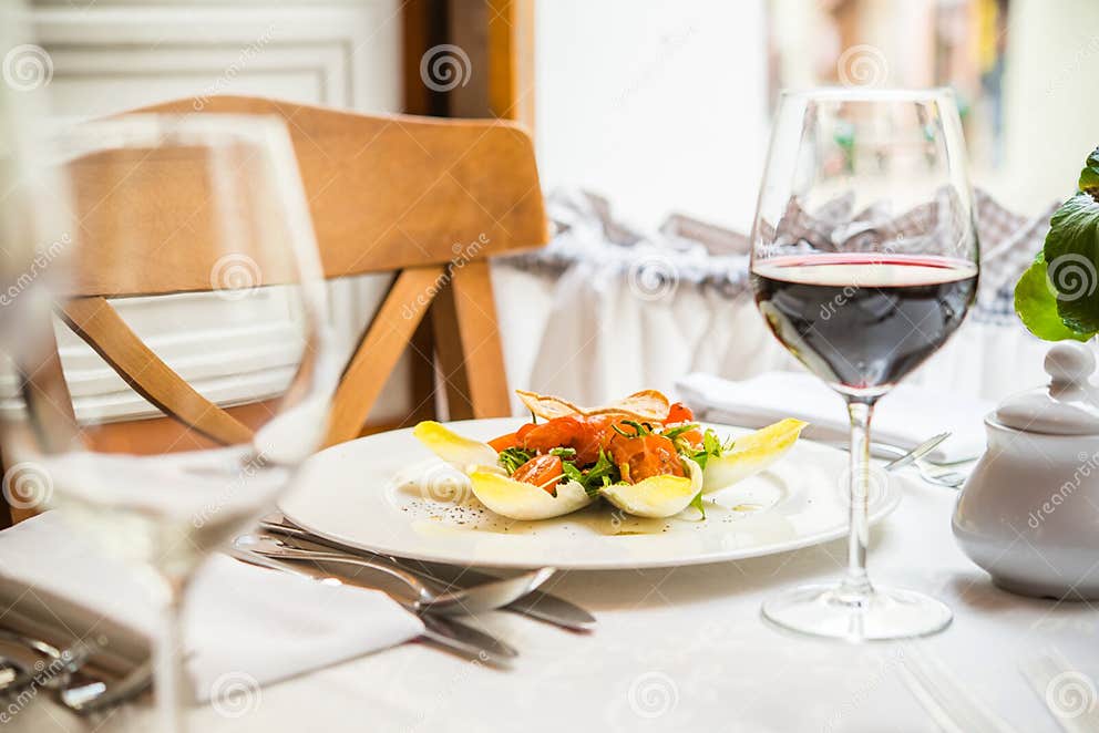 Fancy Restaurant Dinner stock photo. Image of glass, eating - 87742172