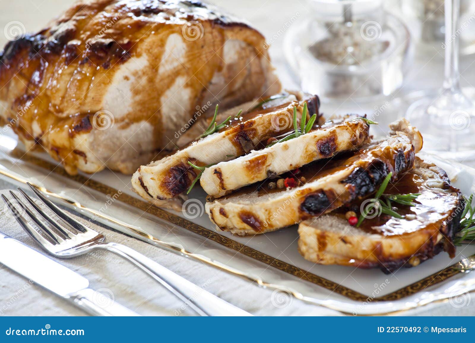 Fancy Roasted Pork stock photo. Image of food, gourmet - 22570492