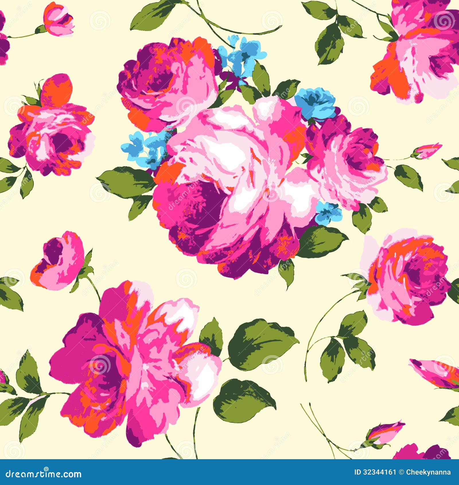 Fancy roses stock vector. Illustration of fancy, painted - 32344161