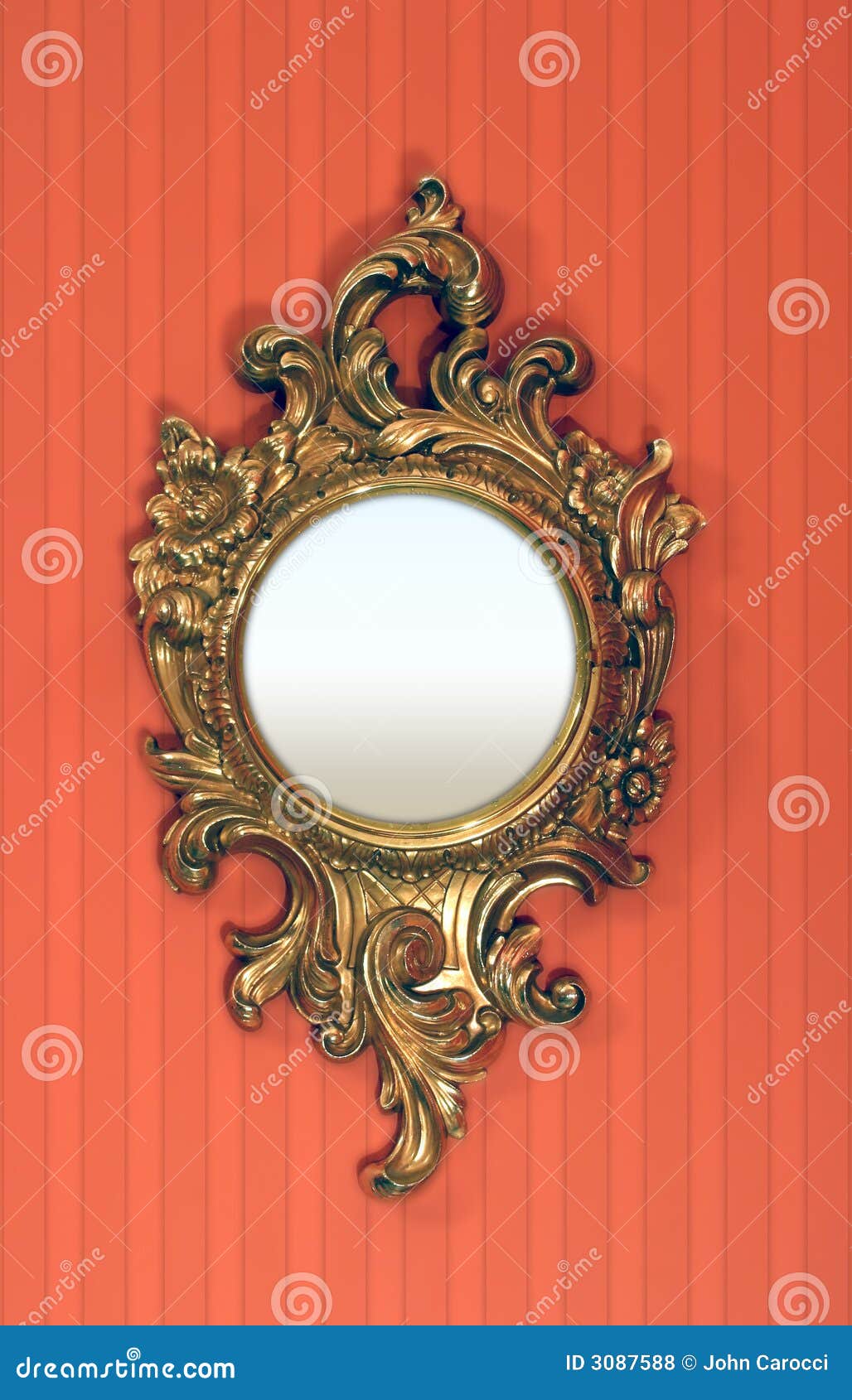 Fancy Round Picture Frame stock photo. Image of baroque - 3087588