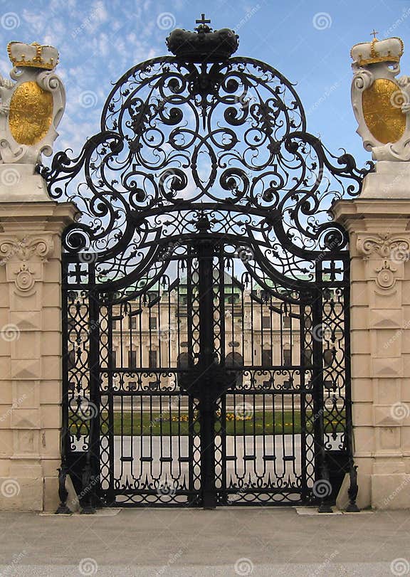 Fancy Royal Estate Gate stock image. Image of iron, gate - 13497887