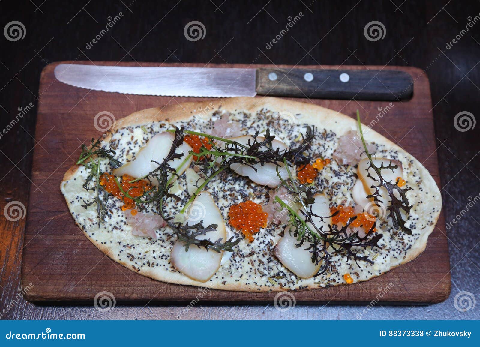Fancy Seafood Appetizer Served in Gourmet Restaurant Stock Photo ...