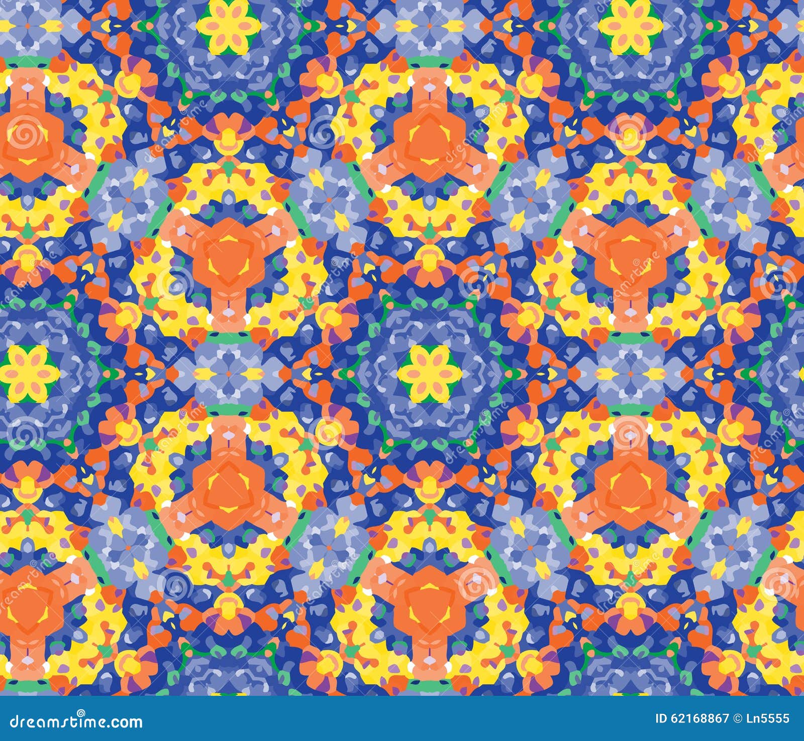 Fancy Seamless Pattern with Beautiful Decoration of Different Colors ...