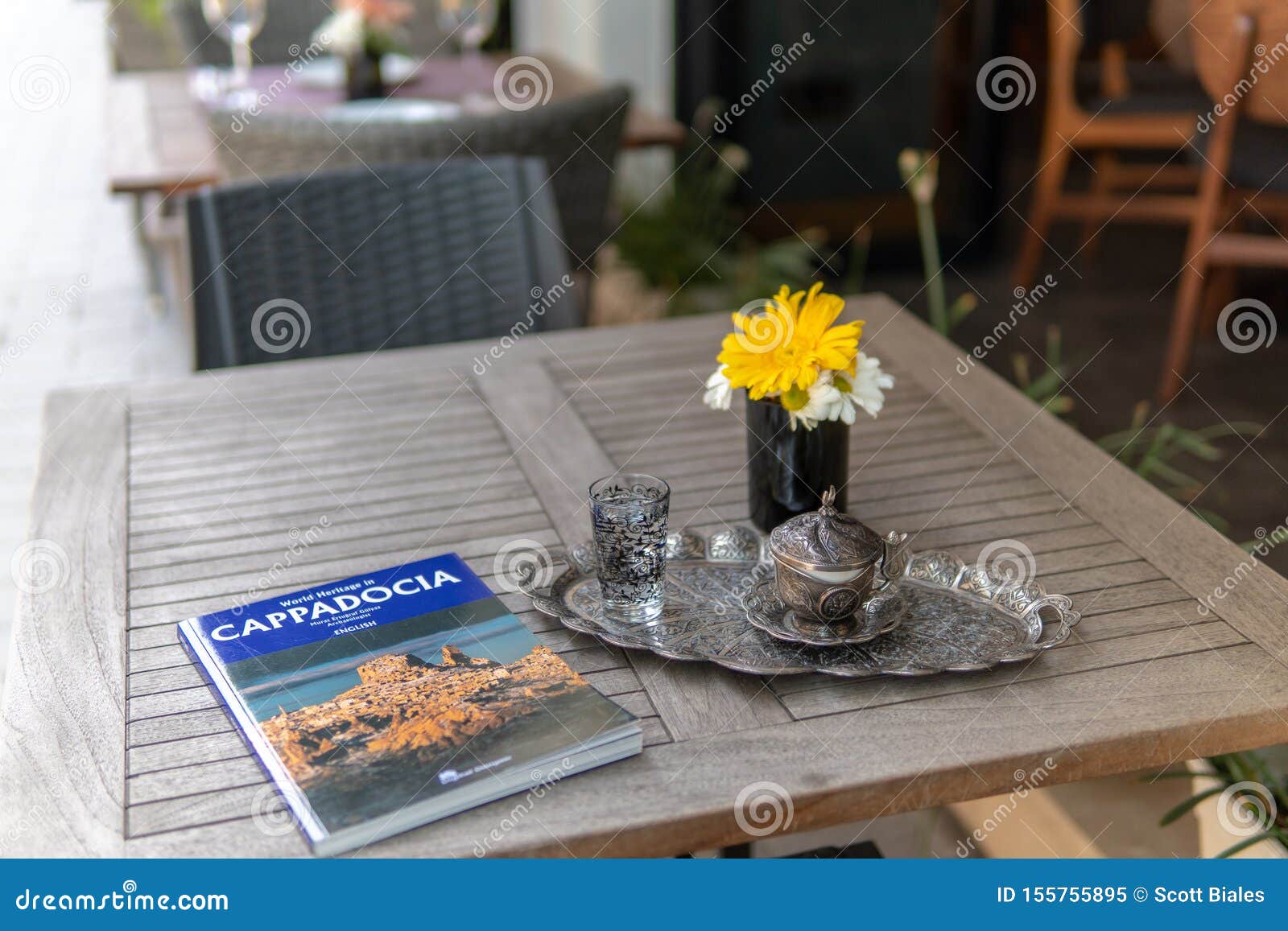 Fancy Set Table with Flowers Outside Hotel Editorial Image - Image of ...