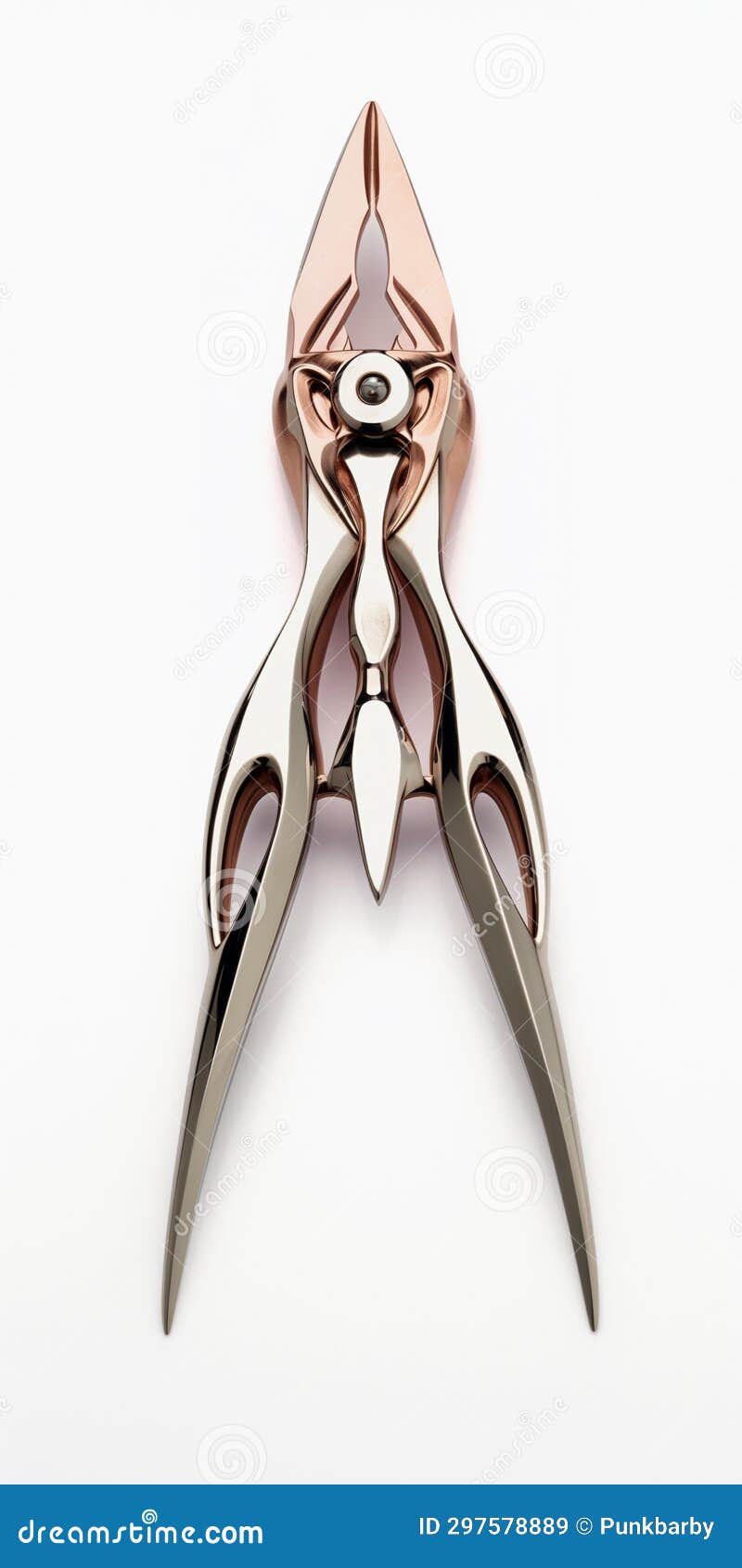 Fancy Silver and Gold Pliers Isolated on White. Stock Illustration ...