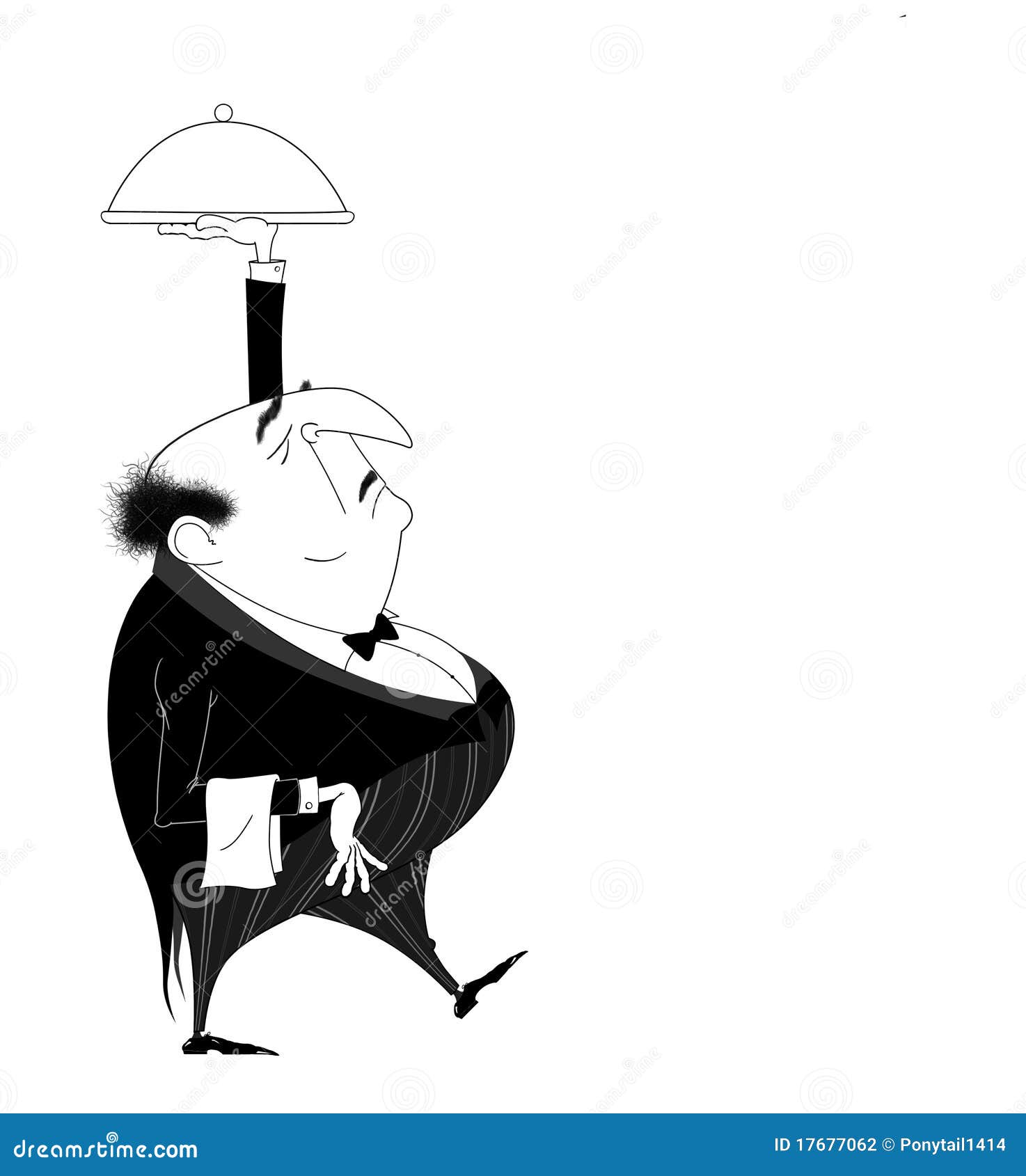 Fancy Snooty Waiter stock illustration. Illustration of jacket - 17677062