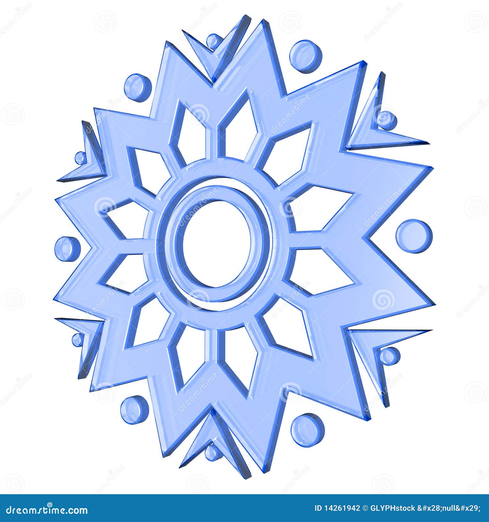 Fancy Snowflake stock illustration. Illustration of design - 14261942