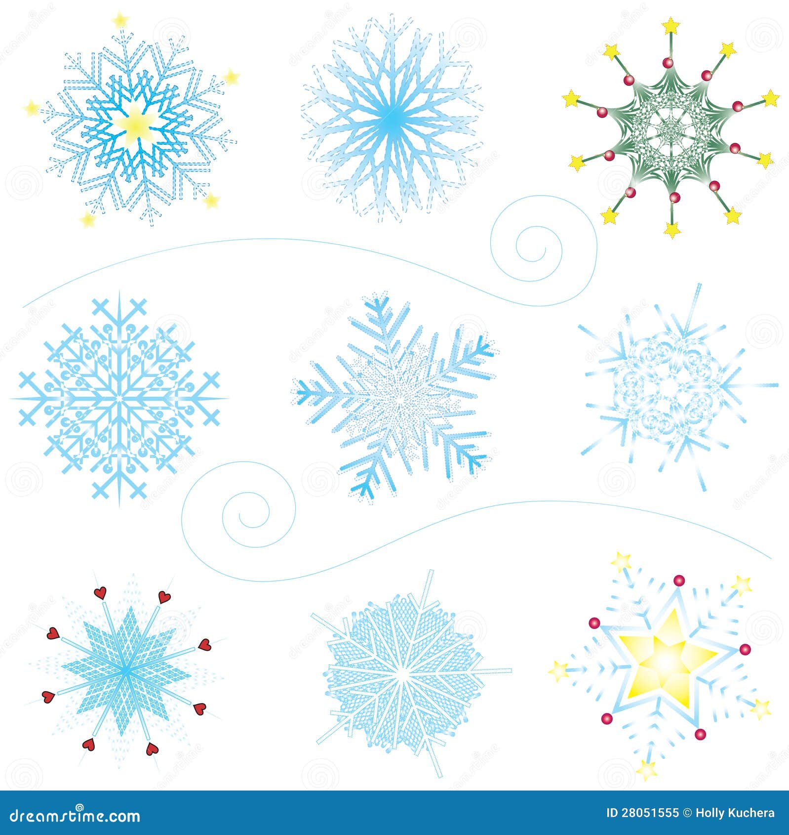 Fancy Snowflakes stock vector. Illustration of symbol - 28051555