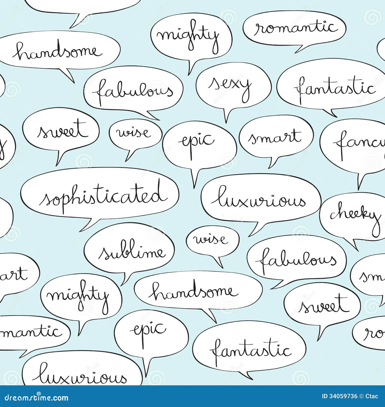 Fancy Speech Bubbles Pattern Stock Illustration - Illustration of ...