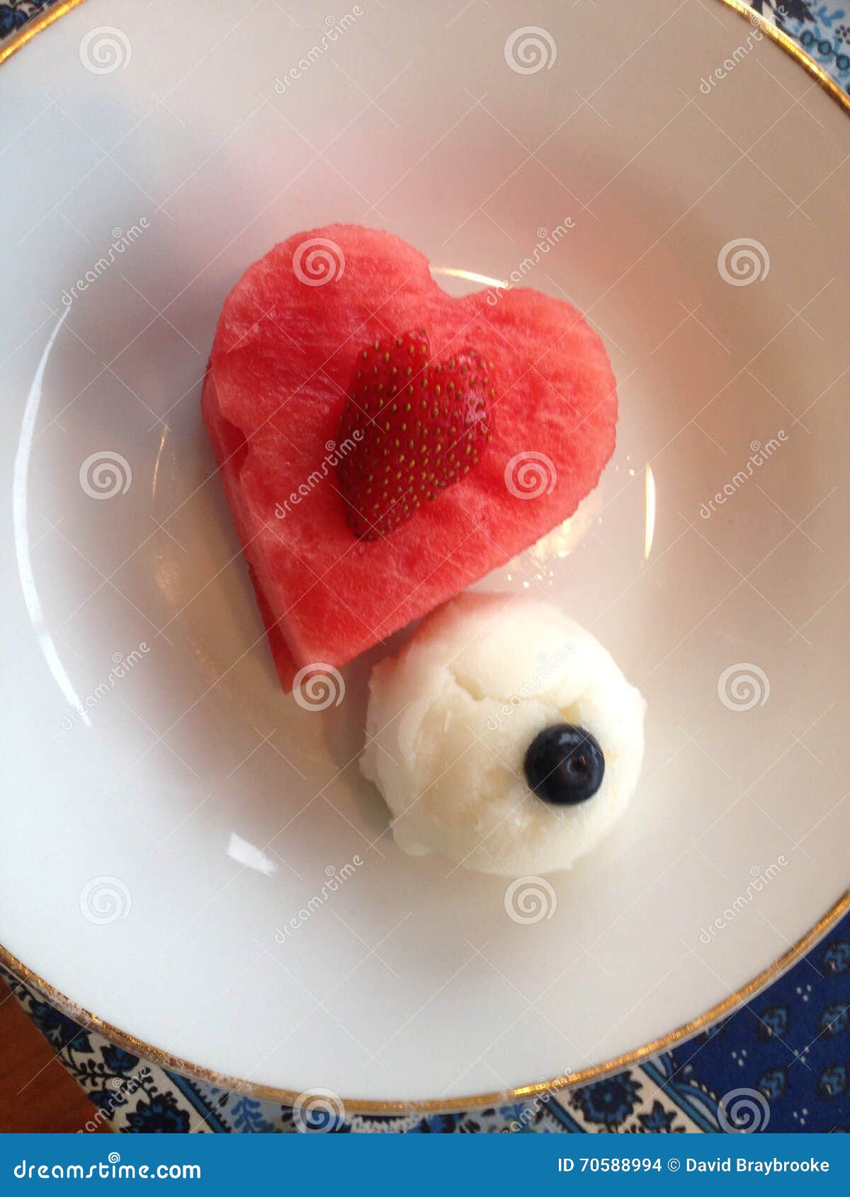 Fancy Dessert Watermelon Lemon Gelato Stock Photo - Image of strawberry ...