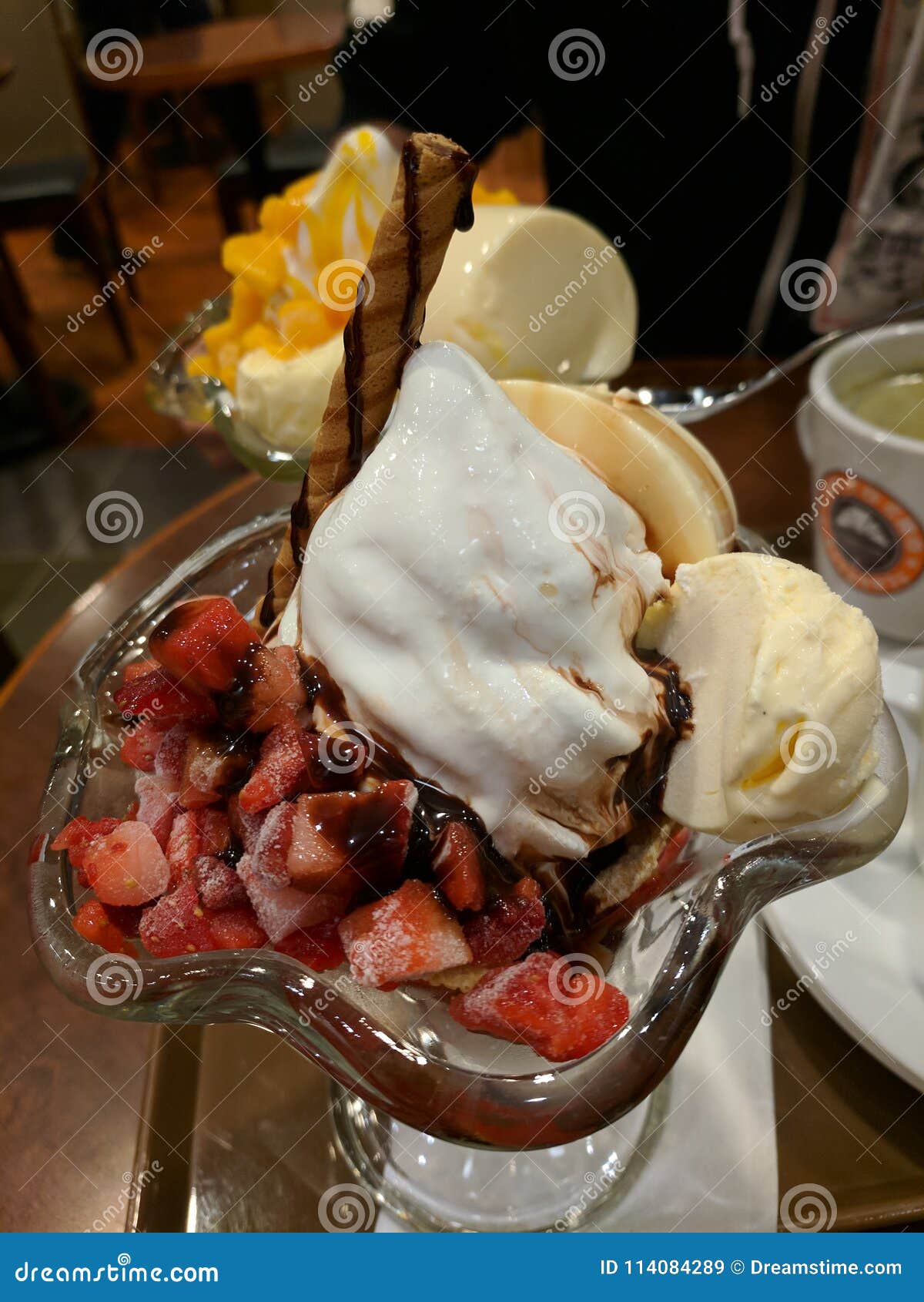 Fancy sundae stock image. Image of dessert, fancy, cream - 114084289
