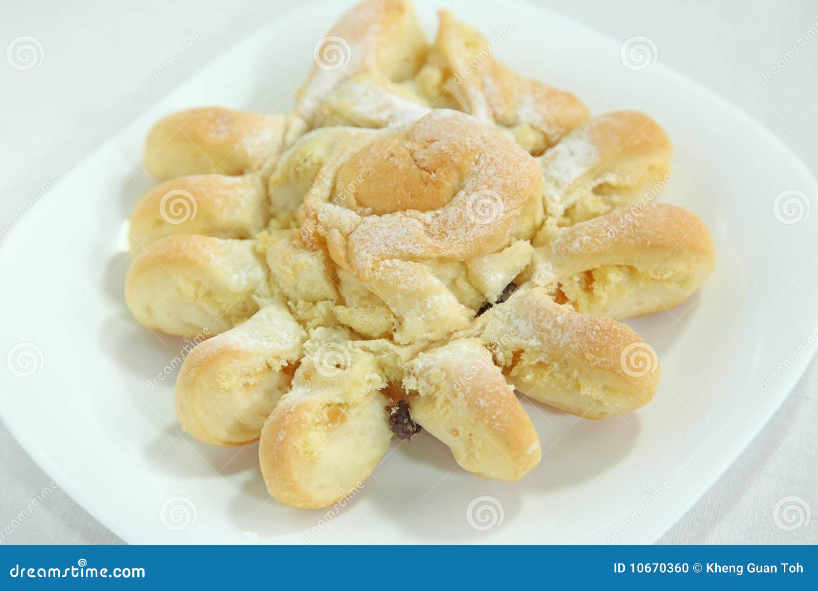 Fancy sweet bun stock photo. Image of plate, pastry, bakery - 10670360
