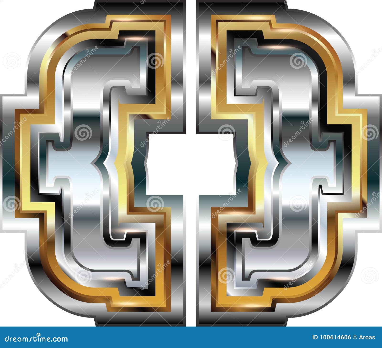 Fancy symbol stock vector. Illustration of design, golden - 100614606