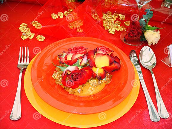 Fancy table set stock image. Image of event, dishware - 2556371