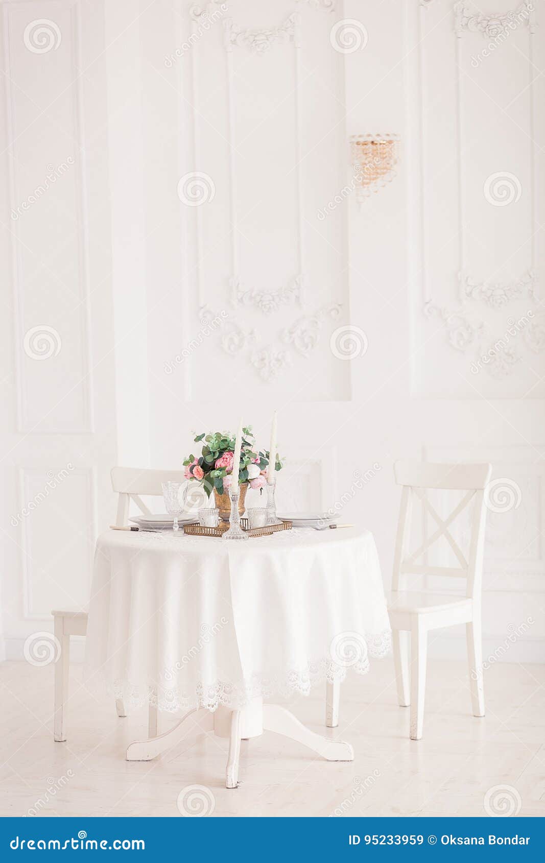 Fancy Table Set for a Wedding Dinner Stock Image - Image of elegant ...