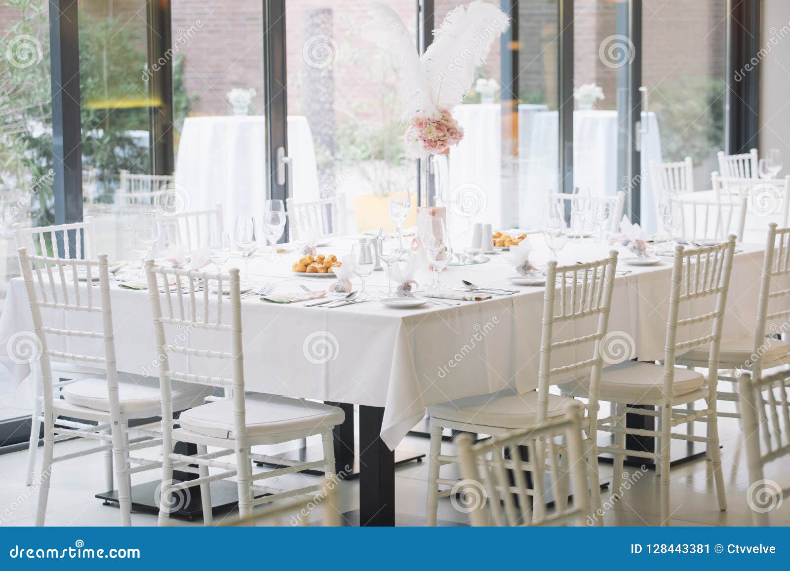 Fancy Table Set for a Wedding Dinner Stock Image - Image of dinnerware ...