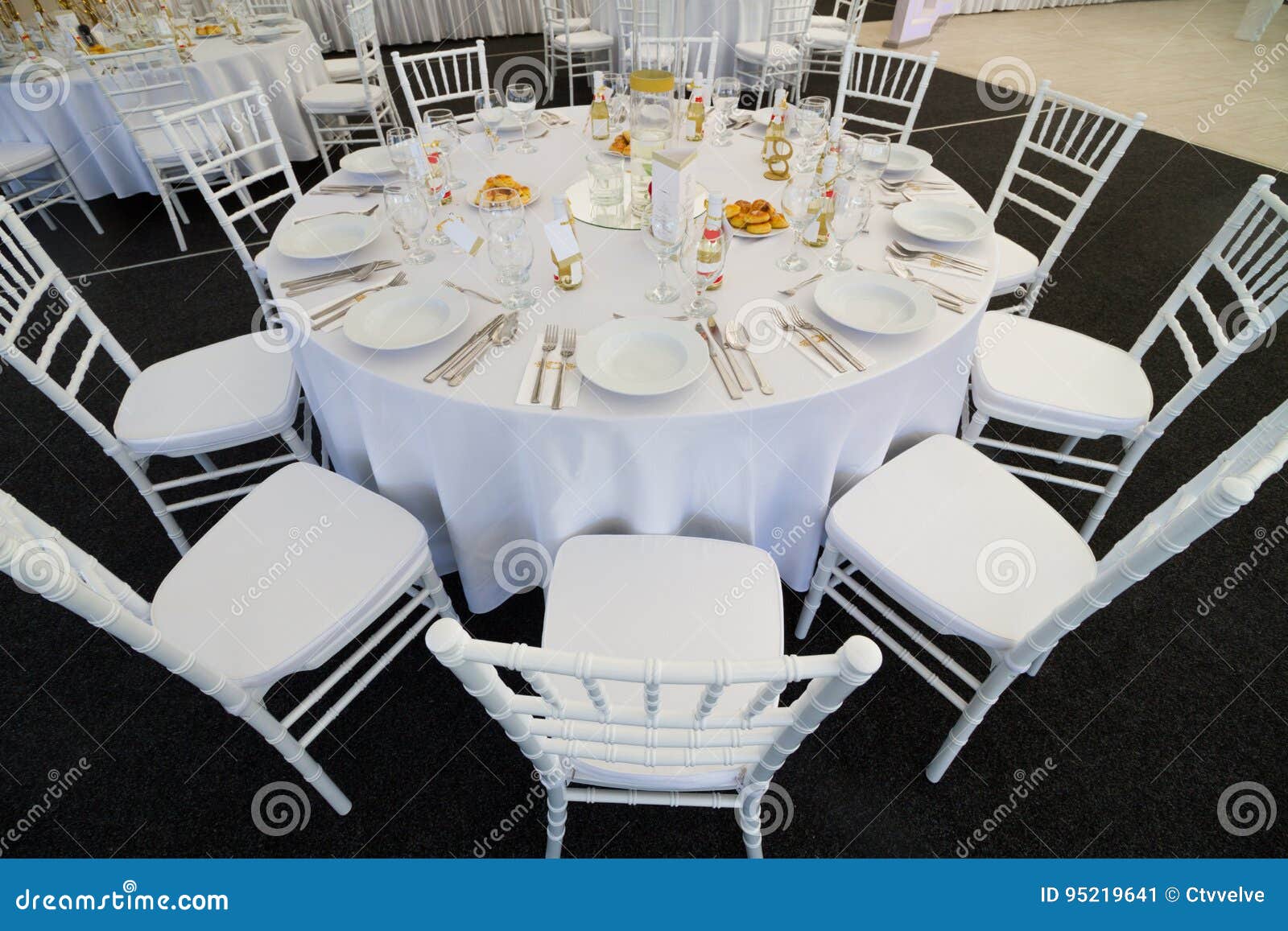 Fancy Table Set for a Wedding Dinner Stock Image - Image of luxury ...