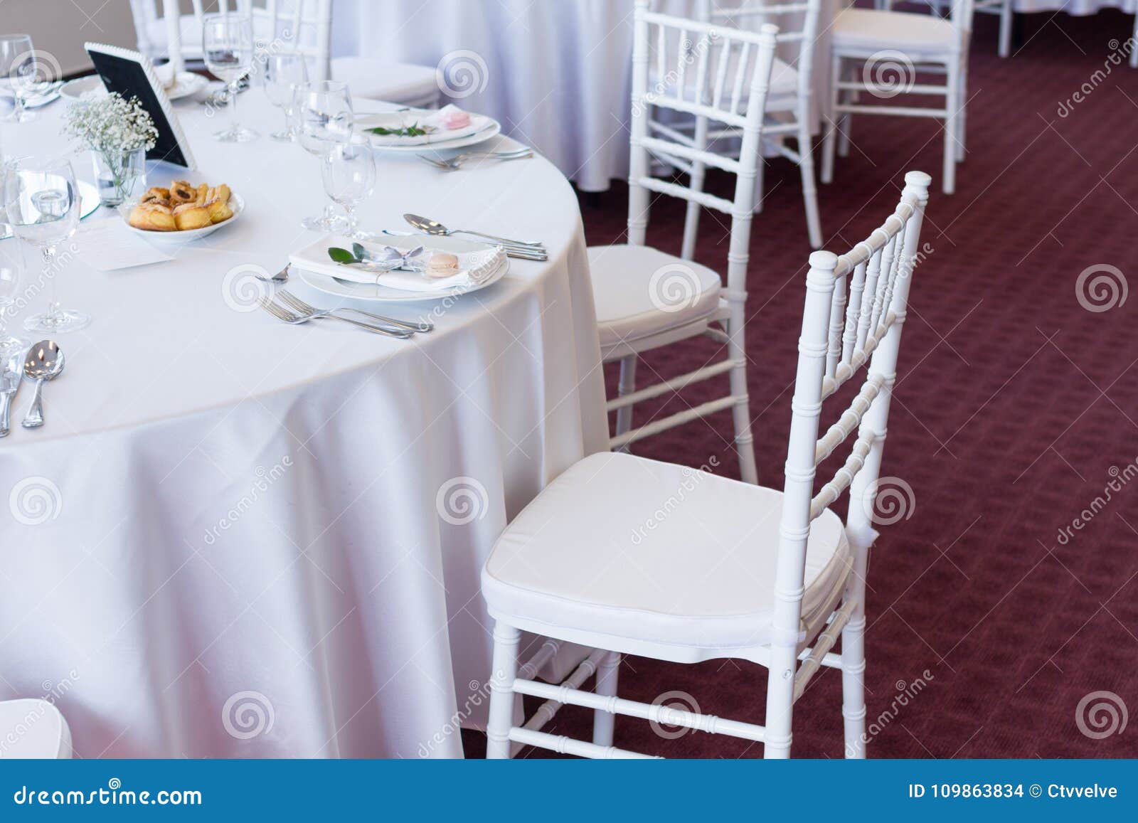 Fancy Table Set for a Wedding Stock Photo - Image of arrangement, fork ...