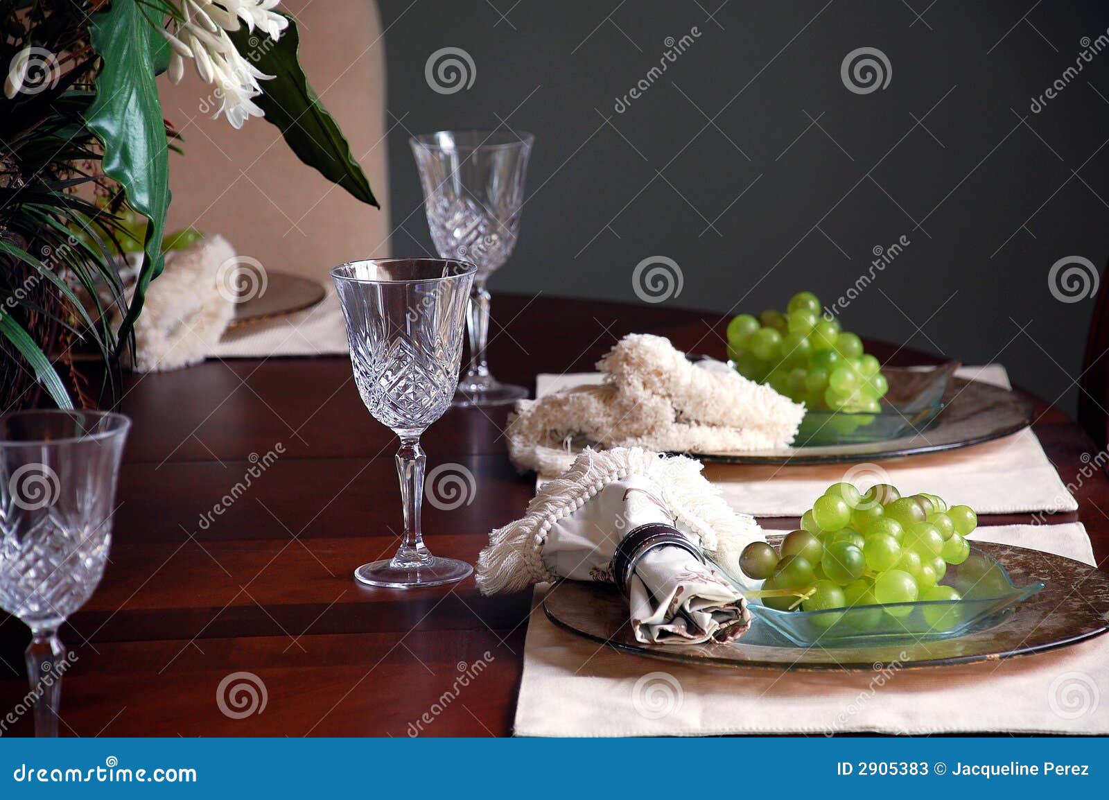 Fancy table setting stock image. Image of wine, setting - 2905383