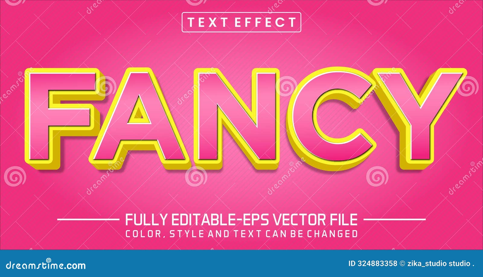 Fancy Text Style Effect Gradient Color 3d Concept Stock Illustration ...