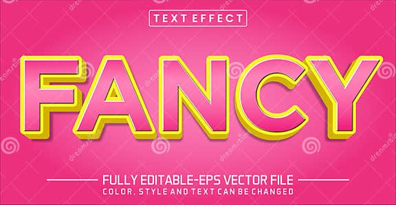 Fancy Text Style Effect Gradient Color 3d Concept Stock Illustration ...