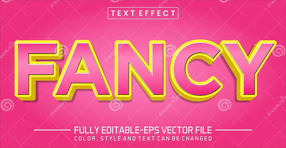 Fancy Text Style Effect Gradient Color 3d Concept Stock Illustration ...