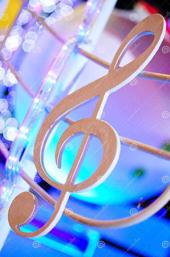 Fancy treble clef stock photo. Image of bokeh, back, beautiful - 17385998