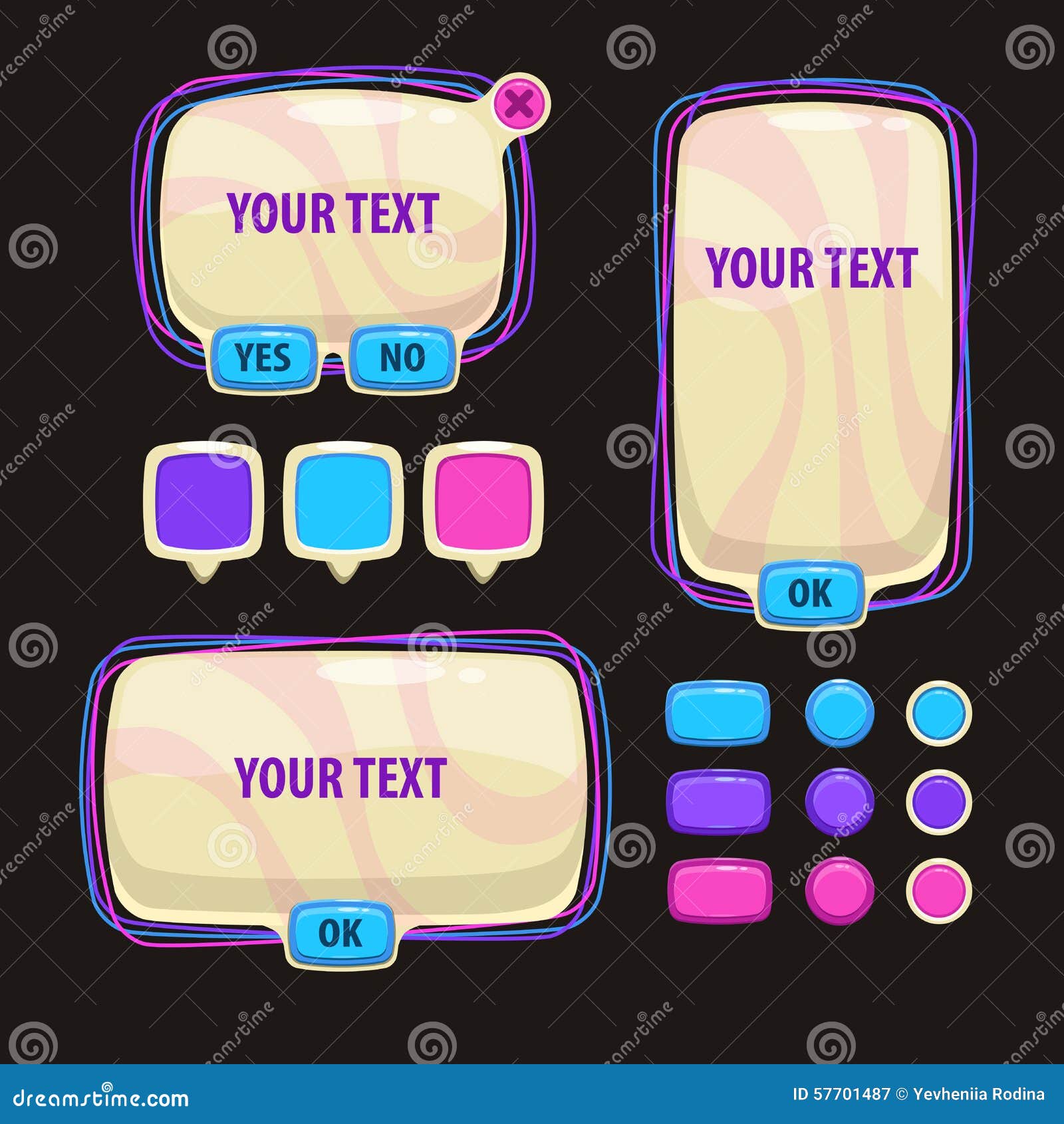 Fancy user interface stock illustration. Illustration of element - 57701487