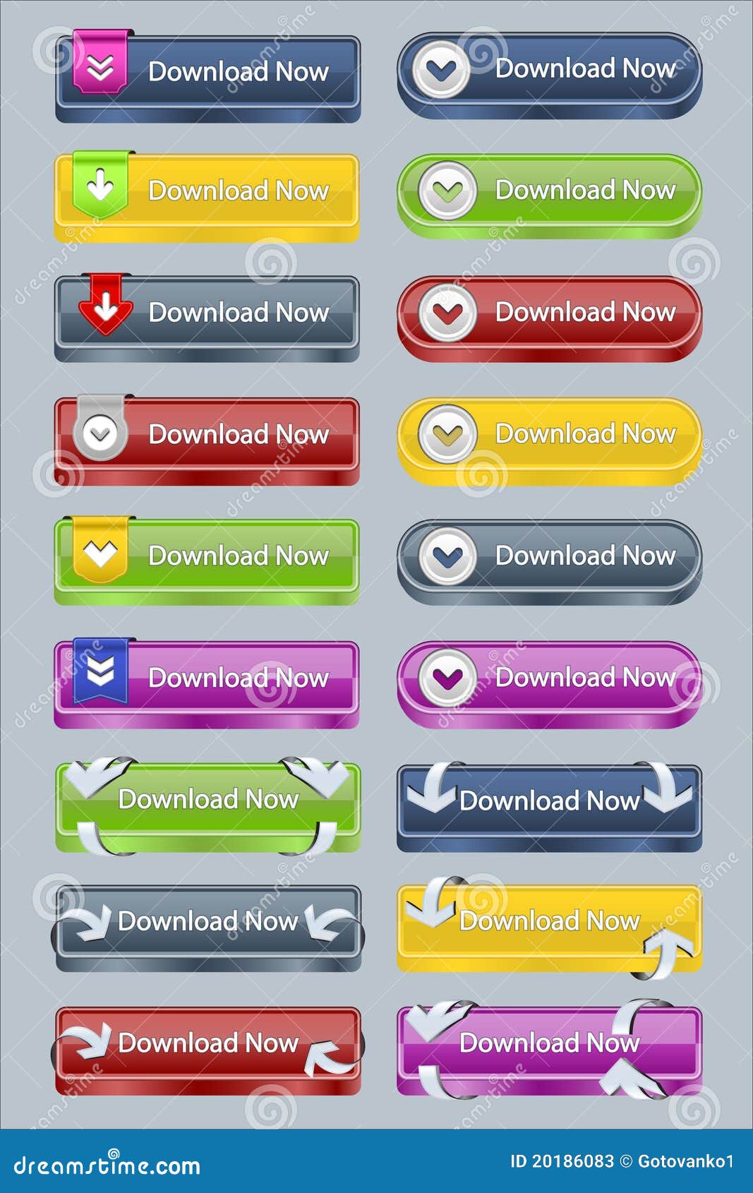 Fancy Vector Download Buttons Stock Vector - Illustration of purple ...