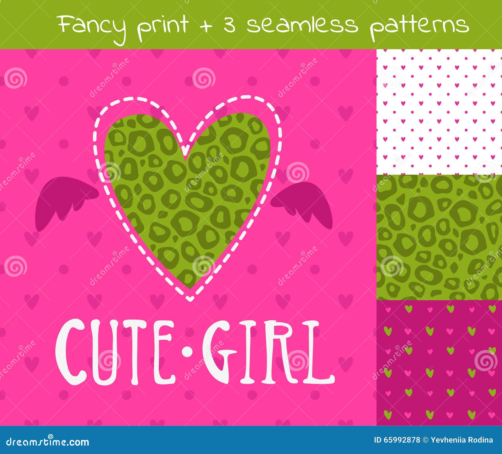 Fancy vector girlish set stock vector. Illustration of letters - 65992878