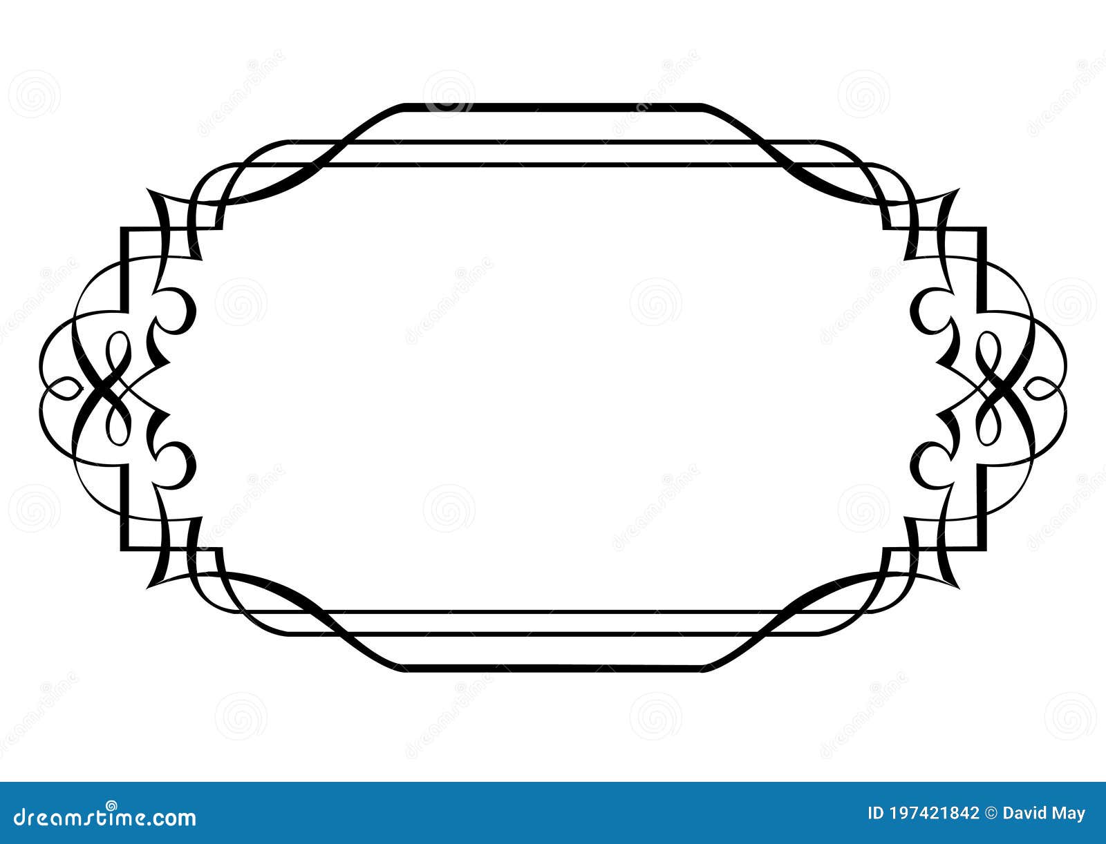 Fancy Victorian Page Border #13 Stock Vector - Illustration of vector ...