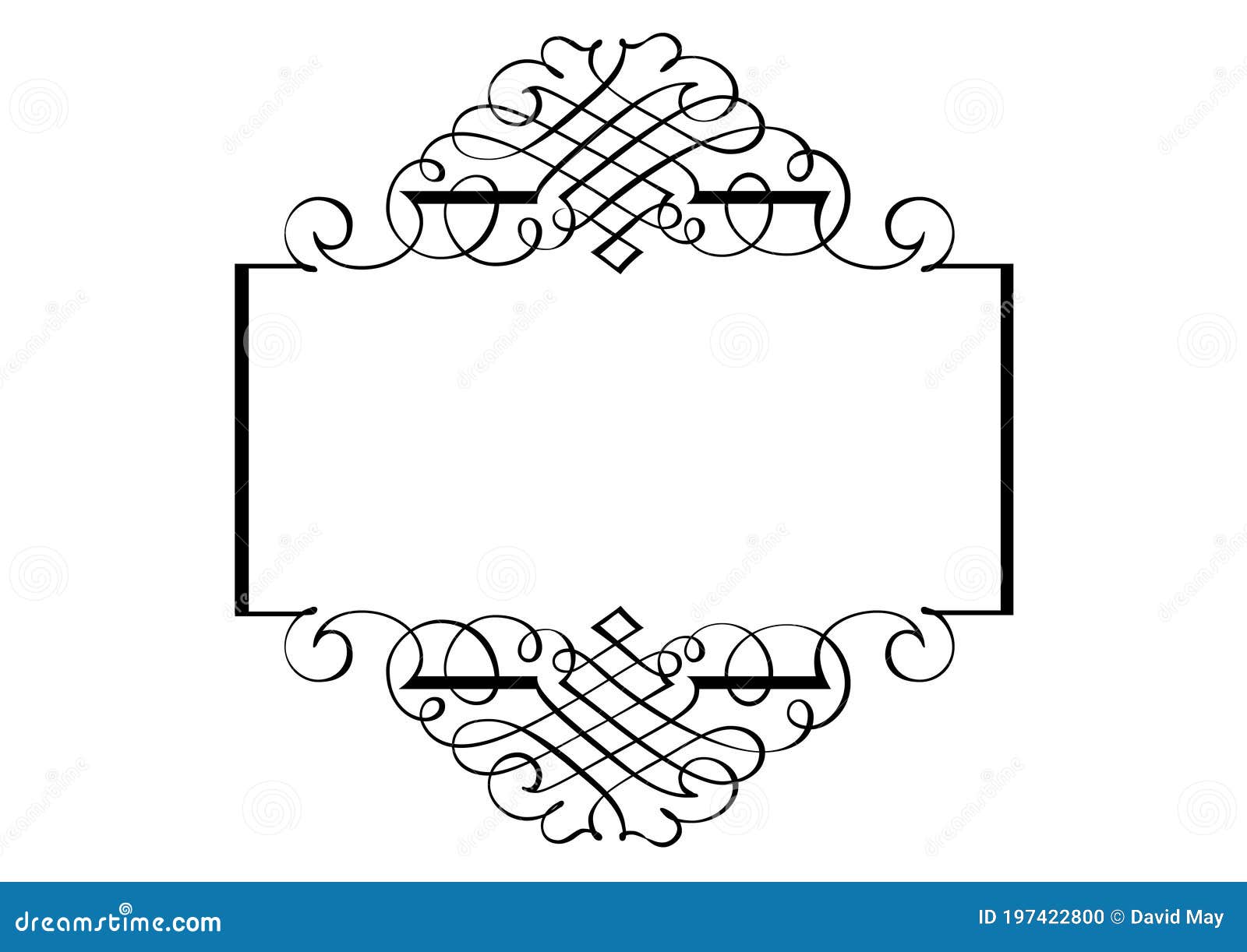 Fancy Victorian Page Border #15 Vector Illustratie - Illustration of ...
