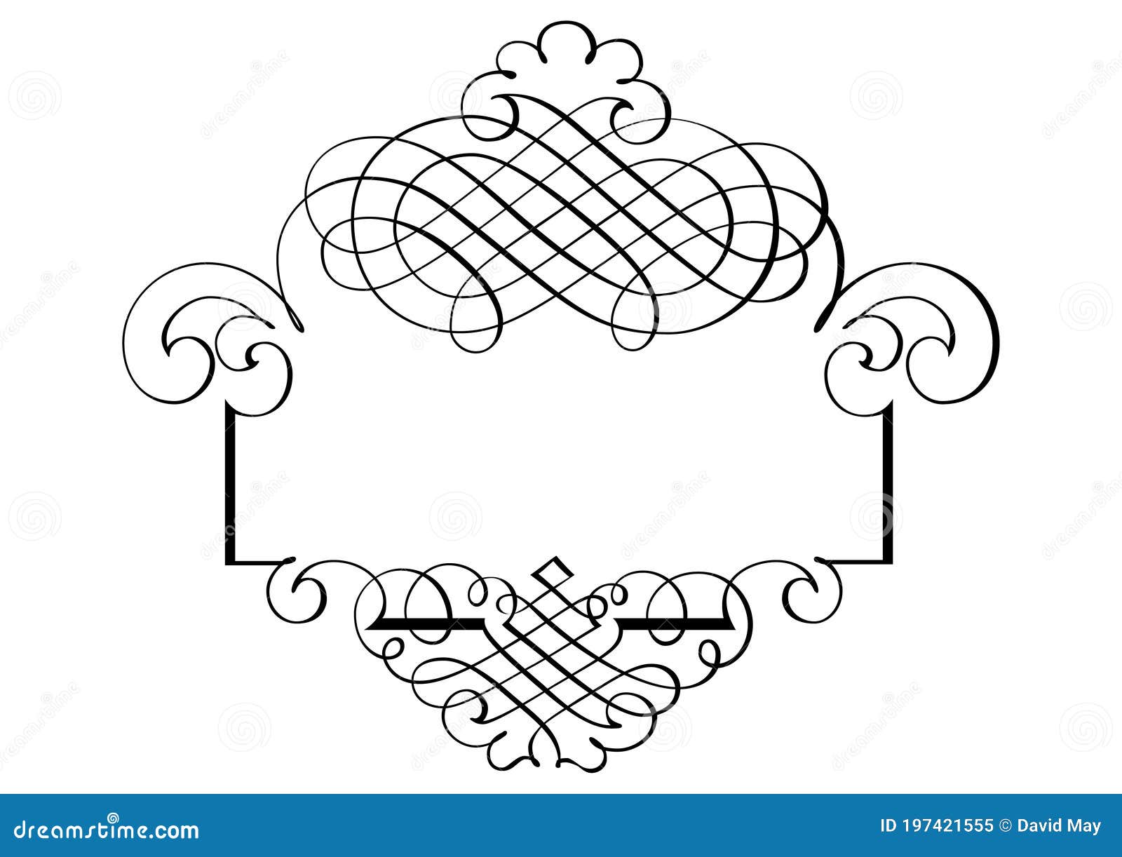 Fancy Victorian Page Border #12 Stock Vector - Illustration of twelve ...