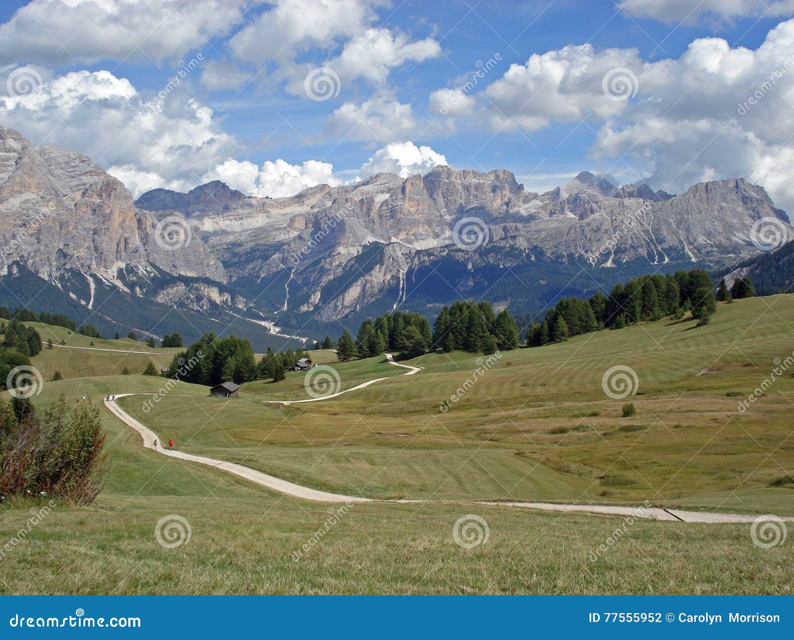 Fanes Range from Pralongia Plateau, Dolomites Stock Photo - Image of ...