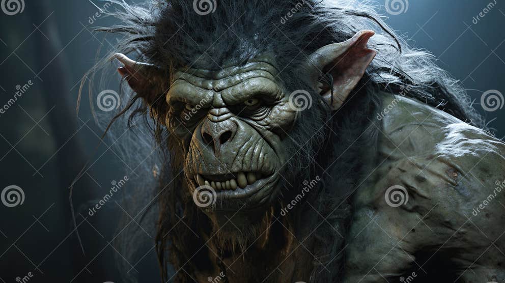 Fanesy Portrait Troll AI Generated Stock Photo - Image of myth, monster ...