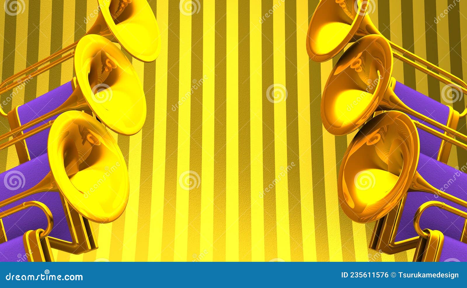 Fanfare On Gold Background. Stock Illustration | CartoonDealer.com ...