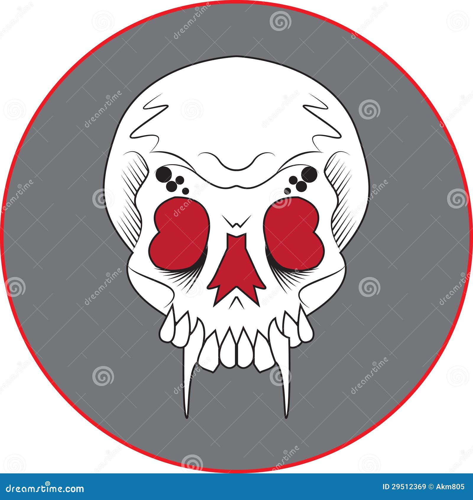 Fang Skull stock vector. Illustration of horror, death - 29512369