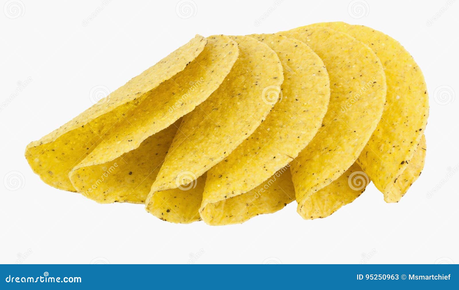Fanned Display of Yellow Corn Taco Shells Stock Image - Image of mexico ...