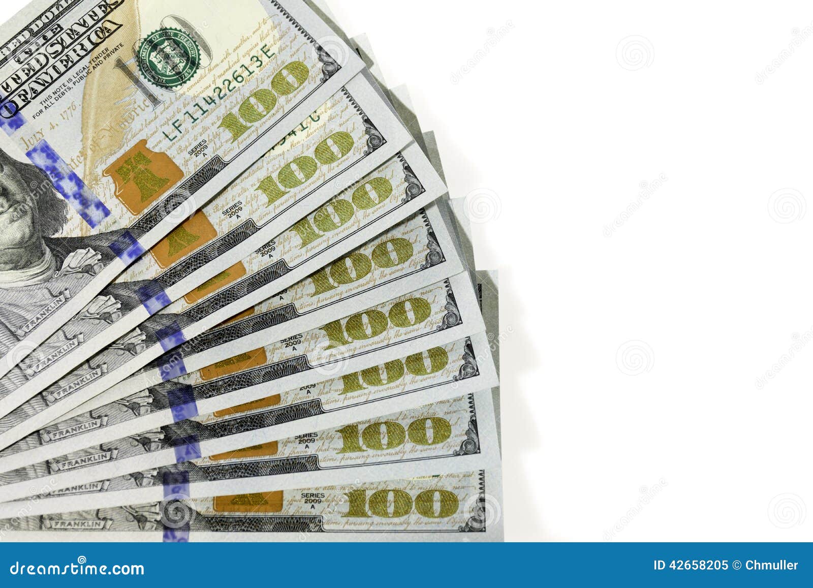 Fanned Out Hundred Dollars Bills Royalty-Free Stock Photography ...