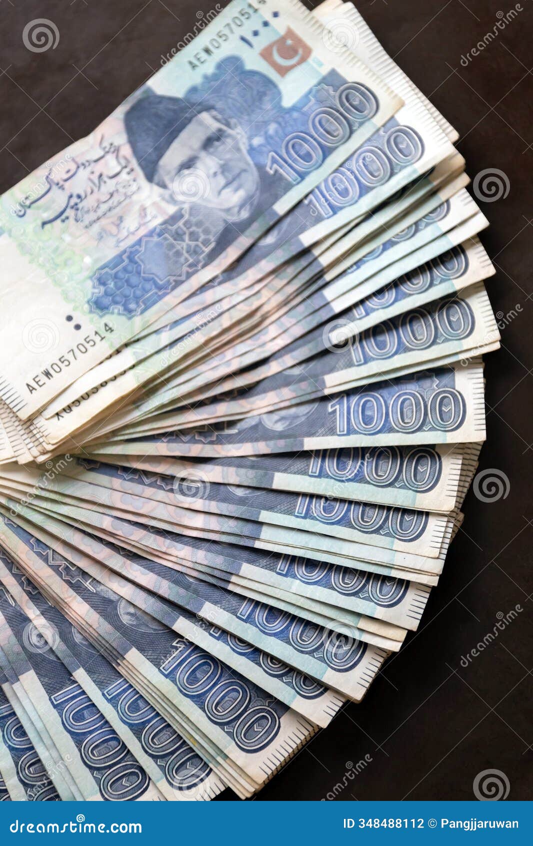 Fanned Out Pakistani Currency Notes for Financial Concepts Stock Photo ...