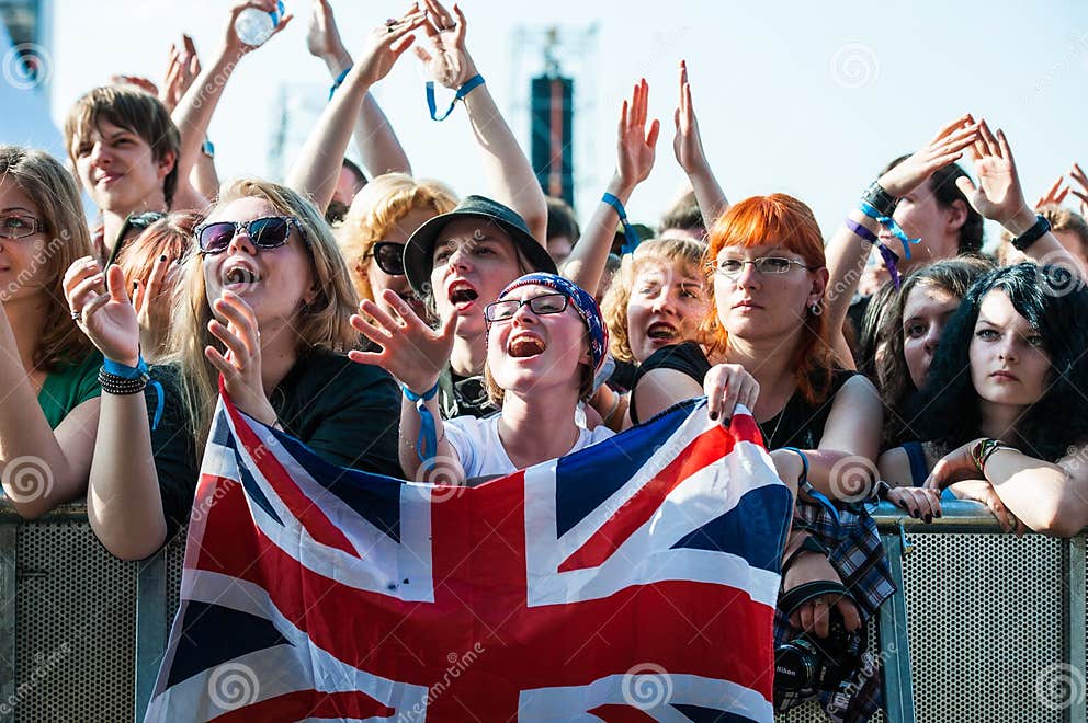 Fans fotografía editorial. Imagen de loco, talento, concierto - 33836177