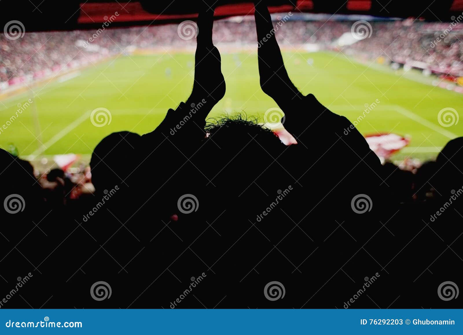 Fans cheering soccer game stock image. Image of people - 76292203