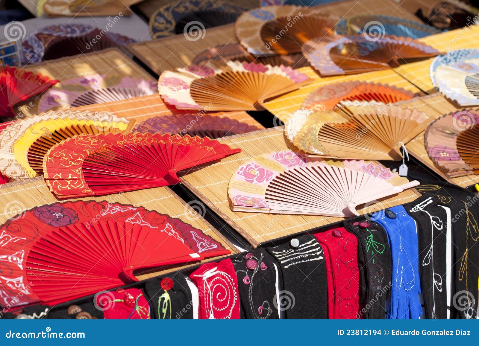 Fans of colors stock photo. Image of woman, exposure - 23812194
